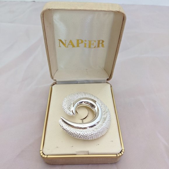Napier | Jewelry | Vintage Silver Napier Brooch In Original Box | Poshmark